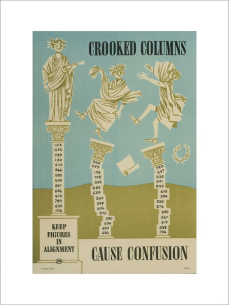 Crooked columns cause confusion. Keep figures in alignment – The Postal ...