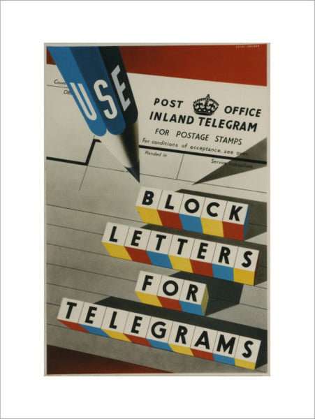 Block Letters for Telegrams – The Postal Museum Posters