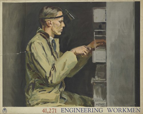 Poster featuring a Post Office Engineer, by Duncan Grant – The Postal ...